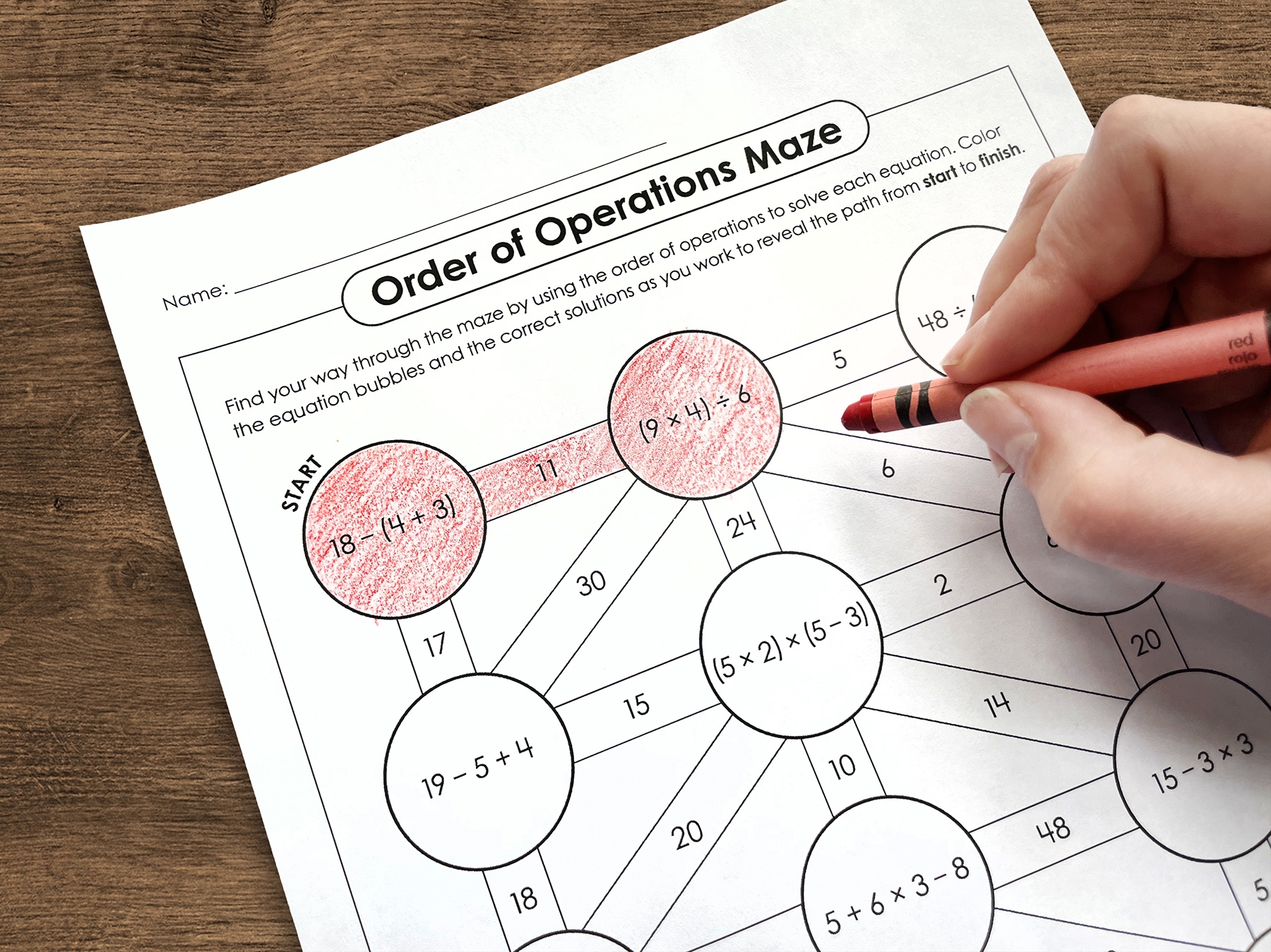 Order Of Operations Games Printable - Free Printable Worksheets for Fun ...